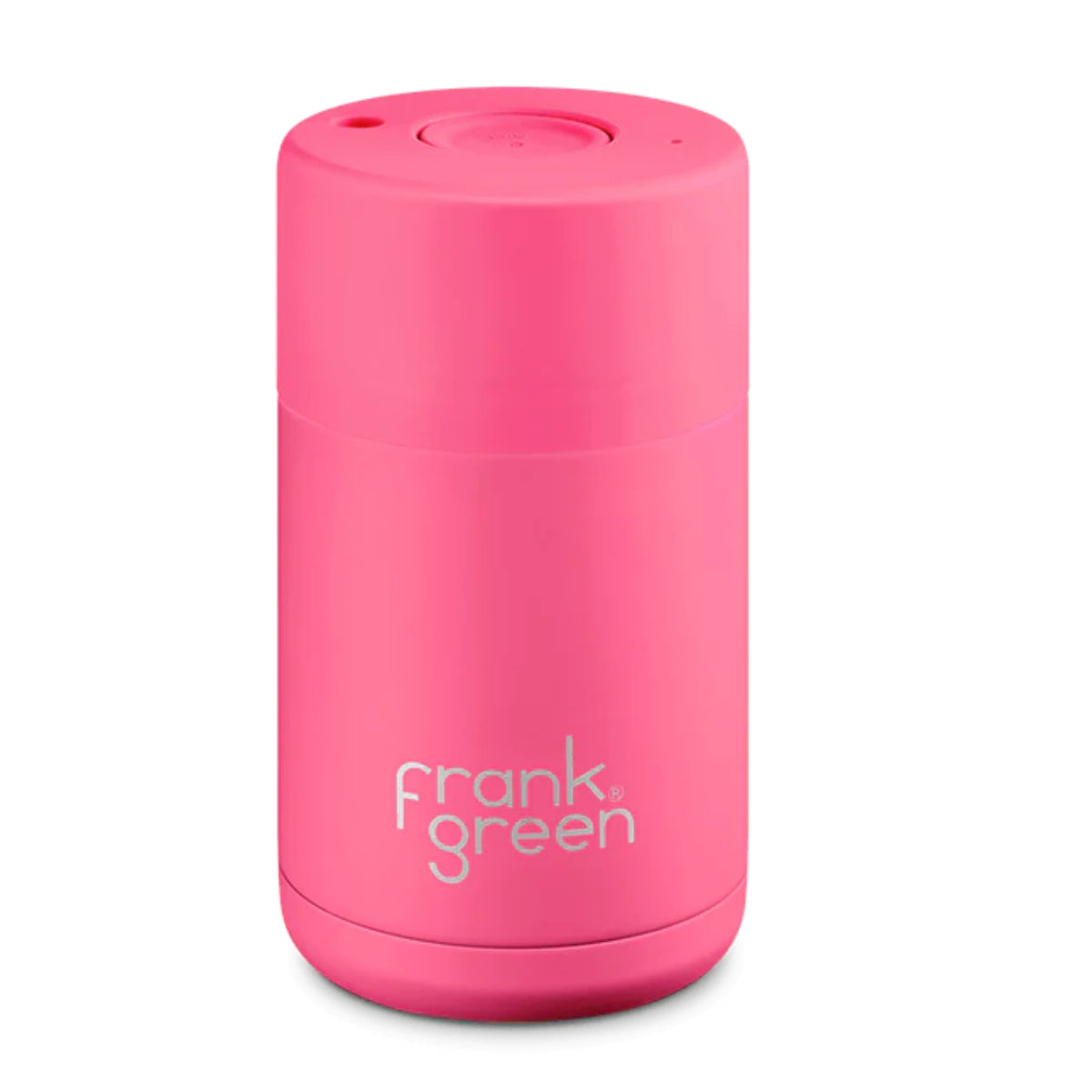 12oz Reusable Cup - Push Button Lid - Neon Pink| Frank Green | Matchbox