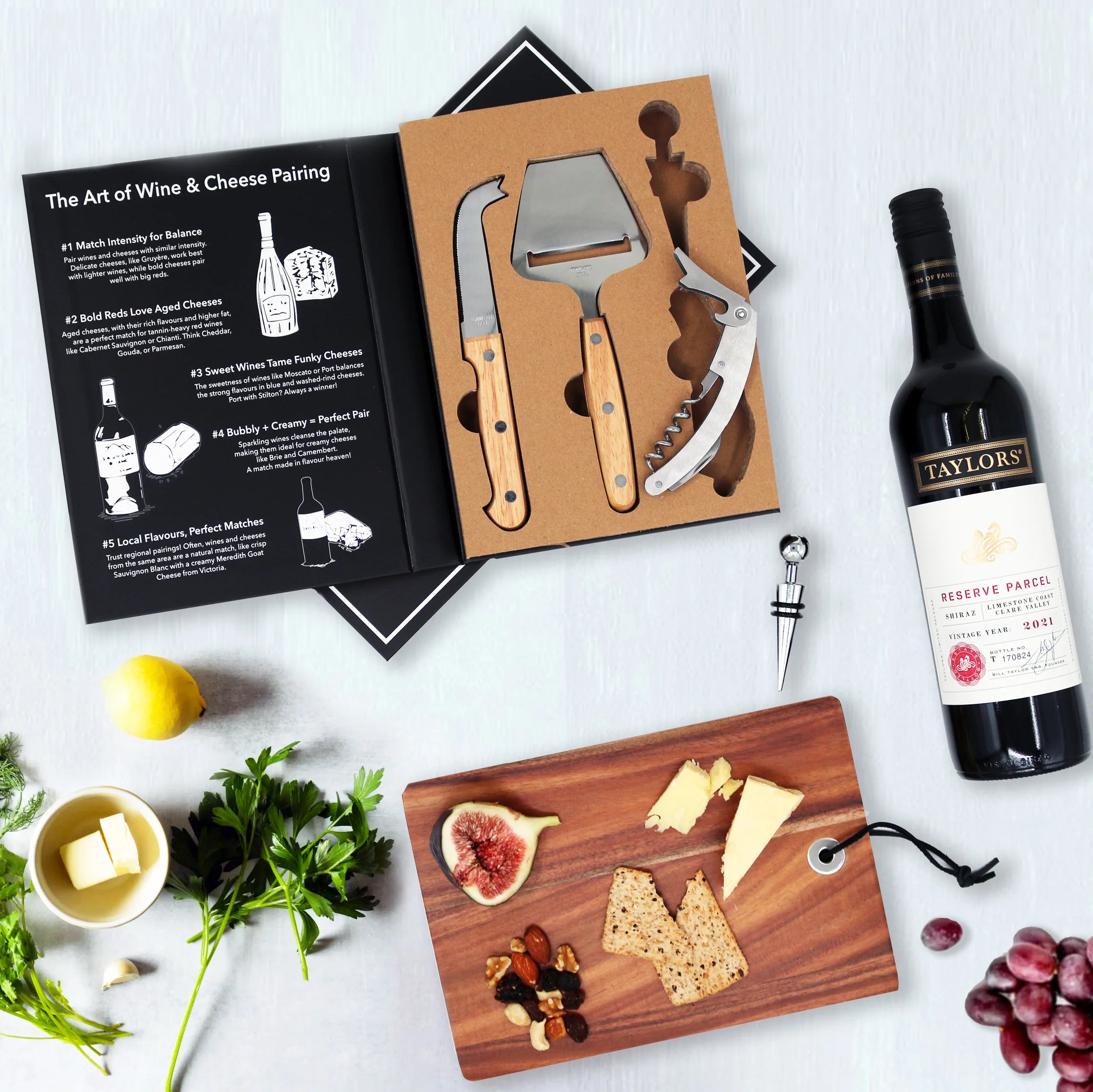 Cheese & Wine 4 Piece Book Box | Home Chapter | Matchbox