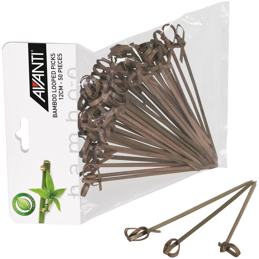 Bamboo Looped Picks 12cm - 50 Pack| Avanti | Matchbox