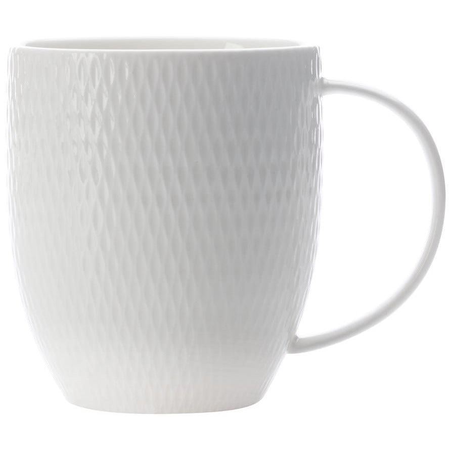 White Basics Diamonds Coupe Mug 370ml| MW | Matchbox